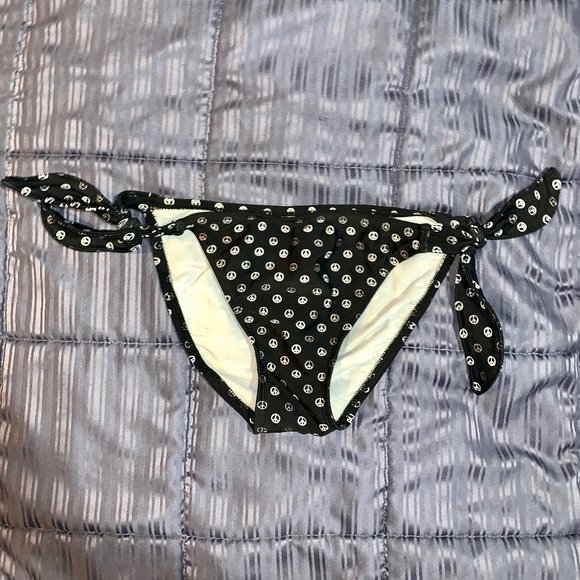 split | Swim | Split Peace Sign Black Bikini Bottoms | Poshmark